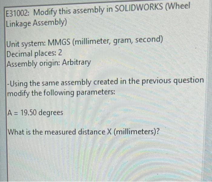 E31001: Build this assembly in SOLIDWORKS (Wheel | Chegg.com