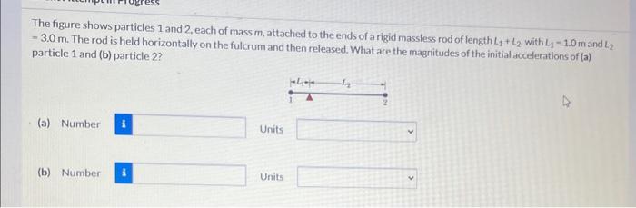 Solved The figure shows particles 1 and 2 , each of mass m, | Chegg.com