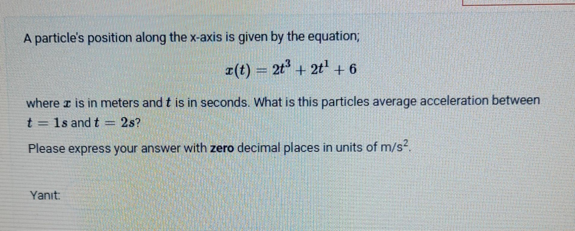 Solved A particle's position along the x-axis is given by | Chegg.com