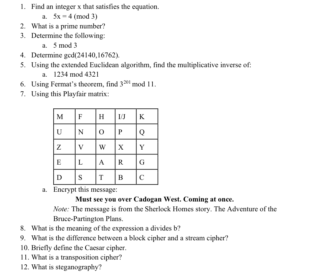 Solved Find an integer x that satisfies the equation. | Chegg.com