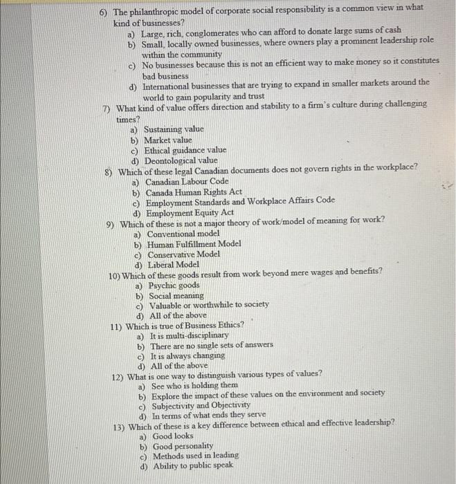 Multiple Choice: /10 points, 1 point each Circle the | Chegg.com