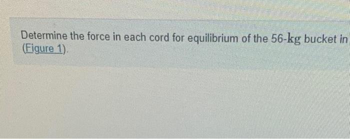 Solved Determine the force in each cord for equilibrium of | Chegg.com