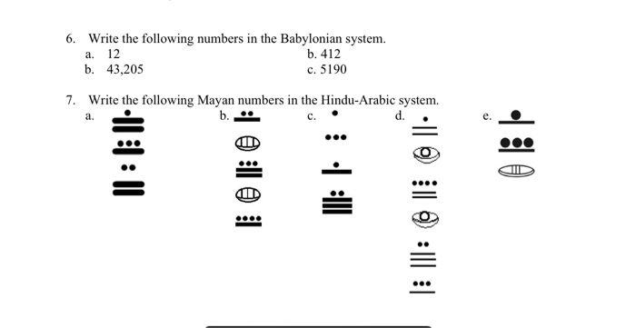 Solved 6. Write the following numbers in the Babylonian | Chegg.com