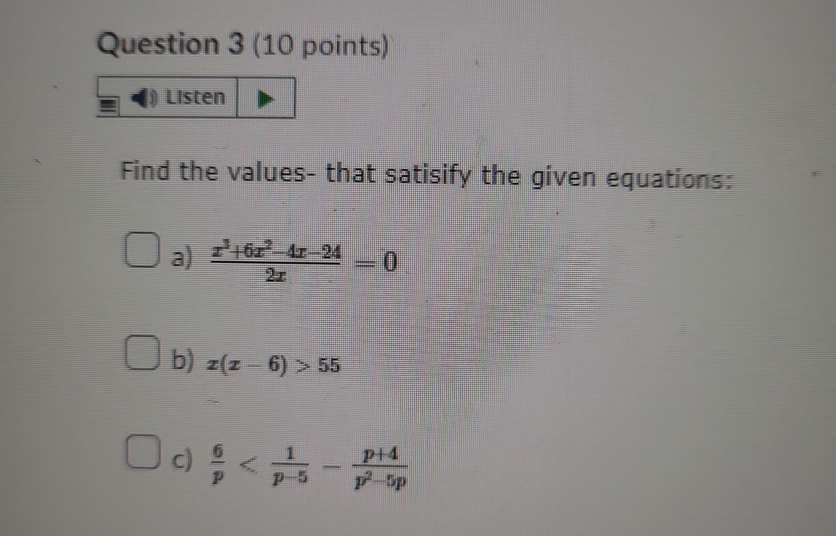 Solved For the following functions, find: i) x-intercept ii) | Chegg.com