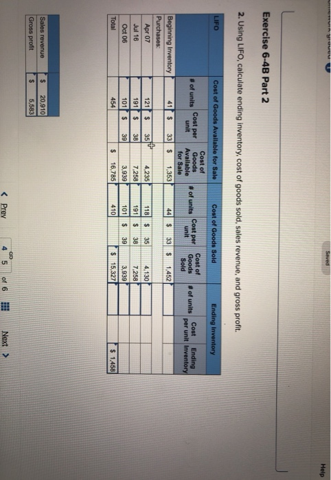 Solved Required information Exercise 6-4B Calculate | Chegg.com