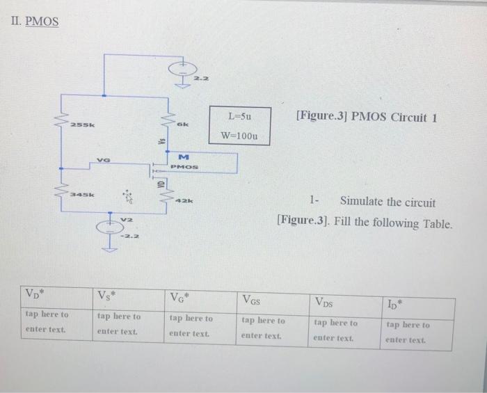 Solved For PMOS Model: Copy the following Model MODEL PMOS | Chegg.com