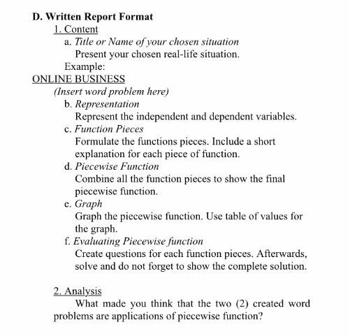 Help me create a piecewise word problem about online | Chegg.com