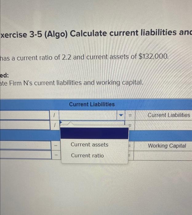 Solved Mini-Exercise 3-5 (Algo) Calculate current | Chegg.com