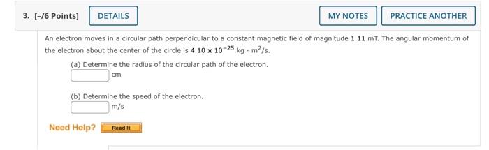 Solved An electron moves in a circular path perpendicular to | Chegg.com