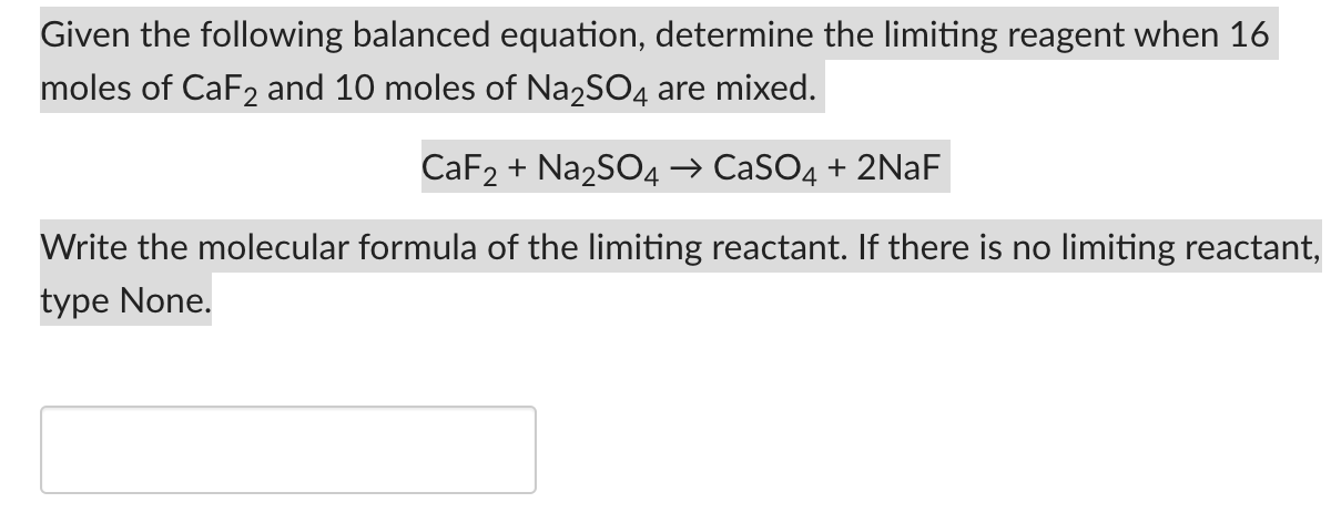 Solved Given the following balanced equation, determine the | Chegg.com