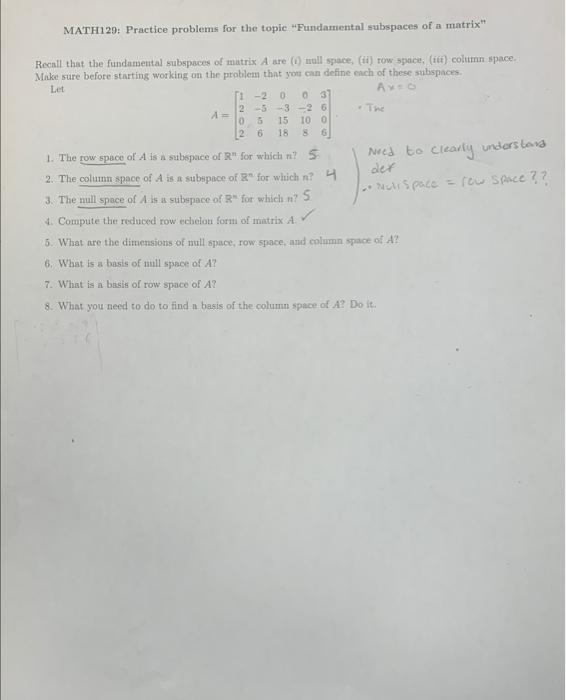 Solved MATH129: Practice problems for the topic "Fundamental | Chegg.com