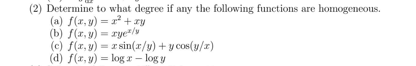 Solved (2) ﻿Determine to what degree if any the following | Chegg.com