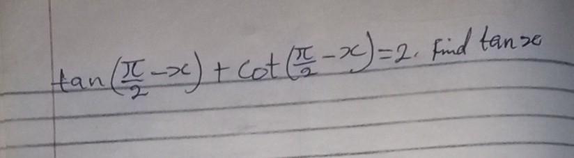 Solved 2π−x Cot 2π−x 2