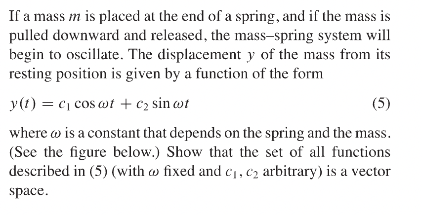 Solved If ﻿a mass m is ﻿placed at ﻿the end of ﻿a spring, and | Chegg.com