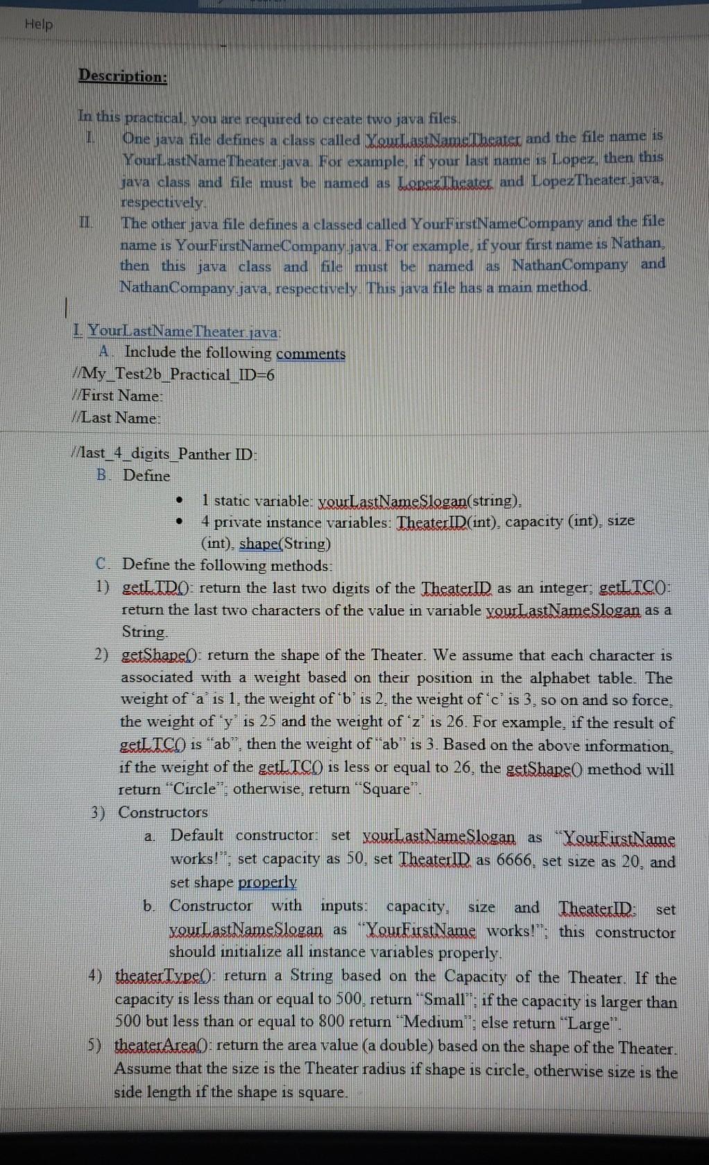 Solved Help Description: In this practical. you are required | Chegg.com