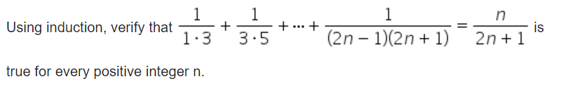 Solved Using induction, verify that | Chegg.com