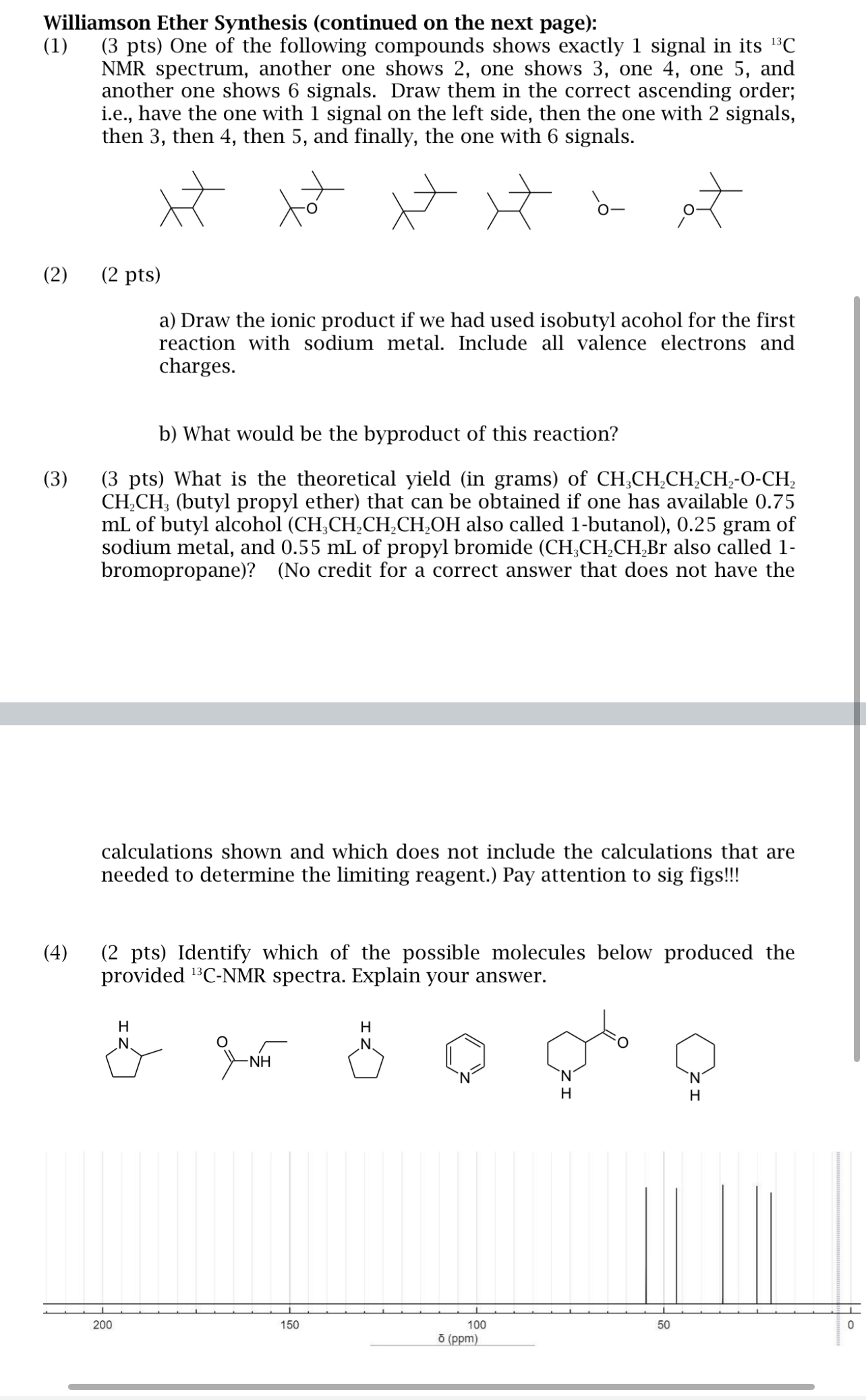 Solved Williamson Ether Synthesis (continued on the next | Chegg.com