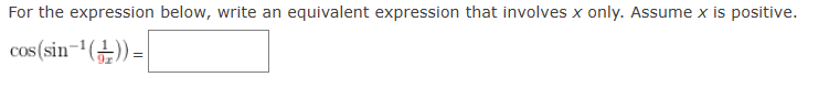 Solved For the expression below, write an equivalent | Chegg.com