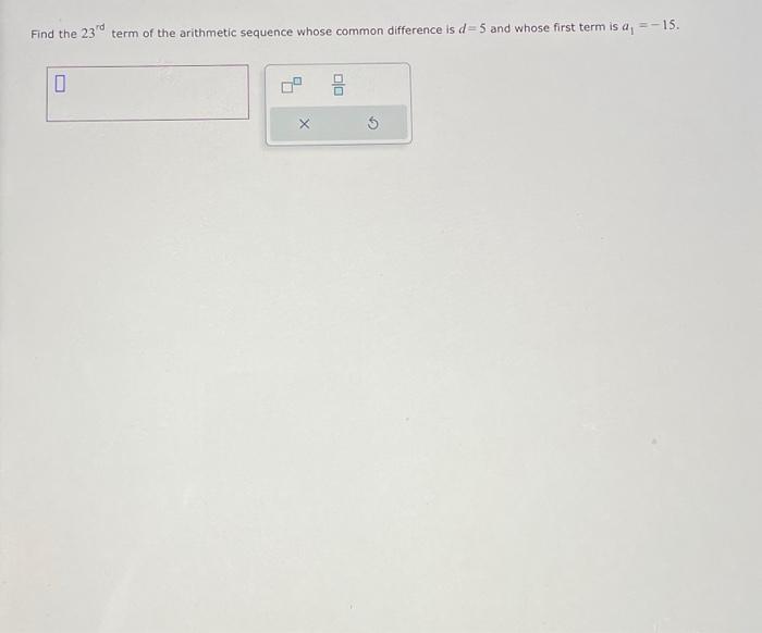 Solved Find the 23rd term of the arithmetic sequence whose | Chegg.com