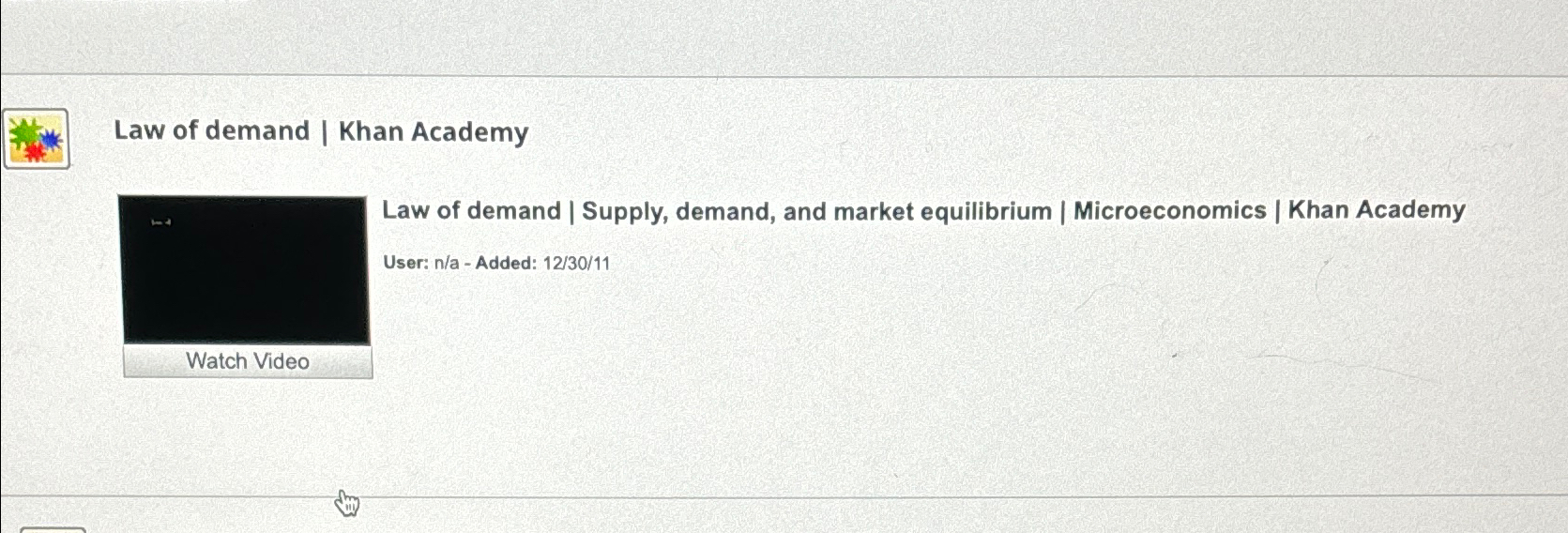 Solved Law of demand | ﻿Khan AcademyLaw of demand | ﻿Supply, | Chegg.com