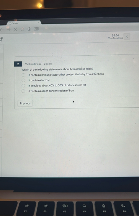 Solved 55:56Time Remaining2Multiple Choice 2 pointsWhich of | Chegg.com Solved 55:56Time Remaining2Multiple Choice 2 pointsWhich of | Chegg.com