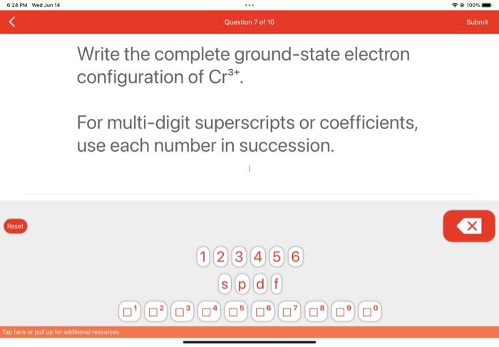 Solved Write the complete ground-state electron | Chegg.com