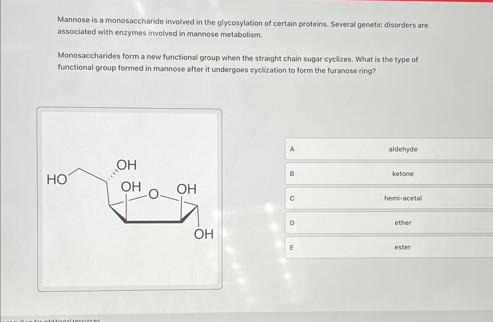 Solved Mannose is a monosaccharide involved in the | Chegg.com