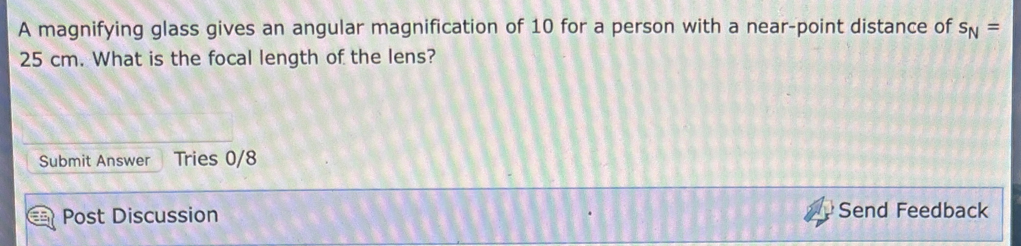 Solved A magnifying glass gives an angular magnification of | Chegg.com