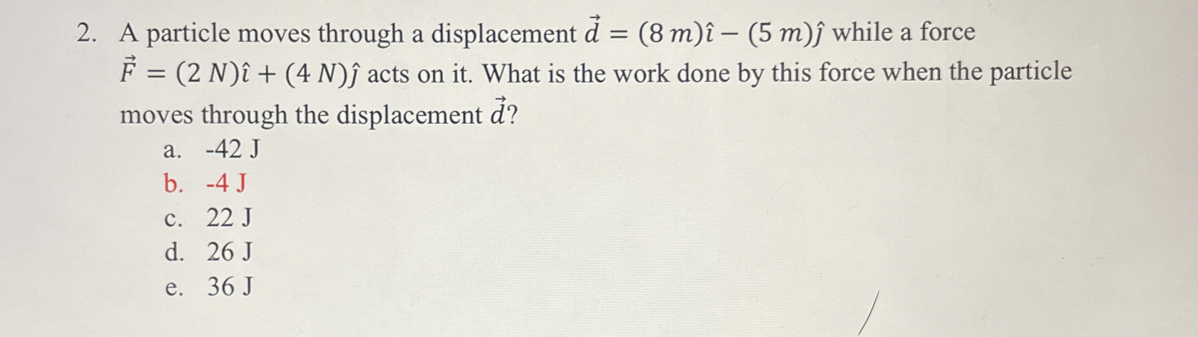 Solved A particle moves through a displacement | Chegg.com