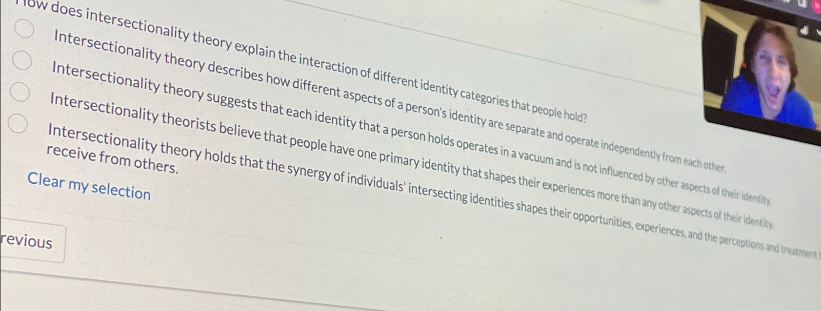 Solved does intersectionality theory explain the interaction | Chegg.com