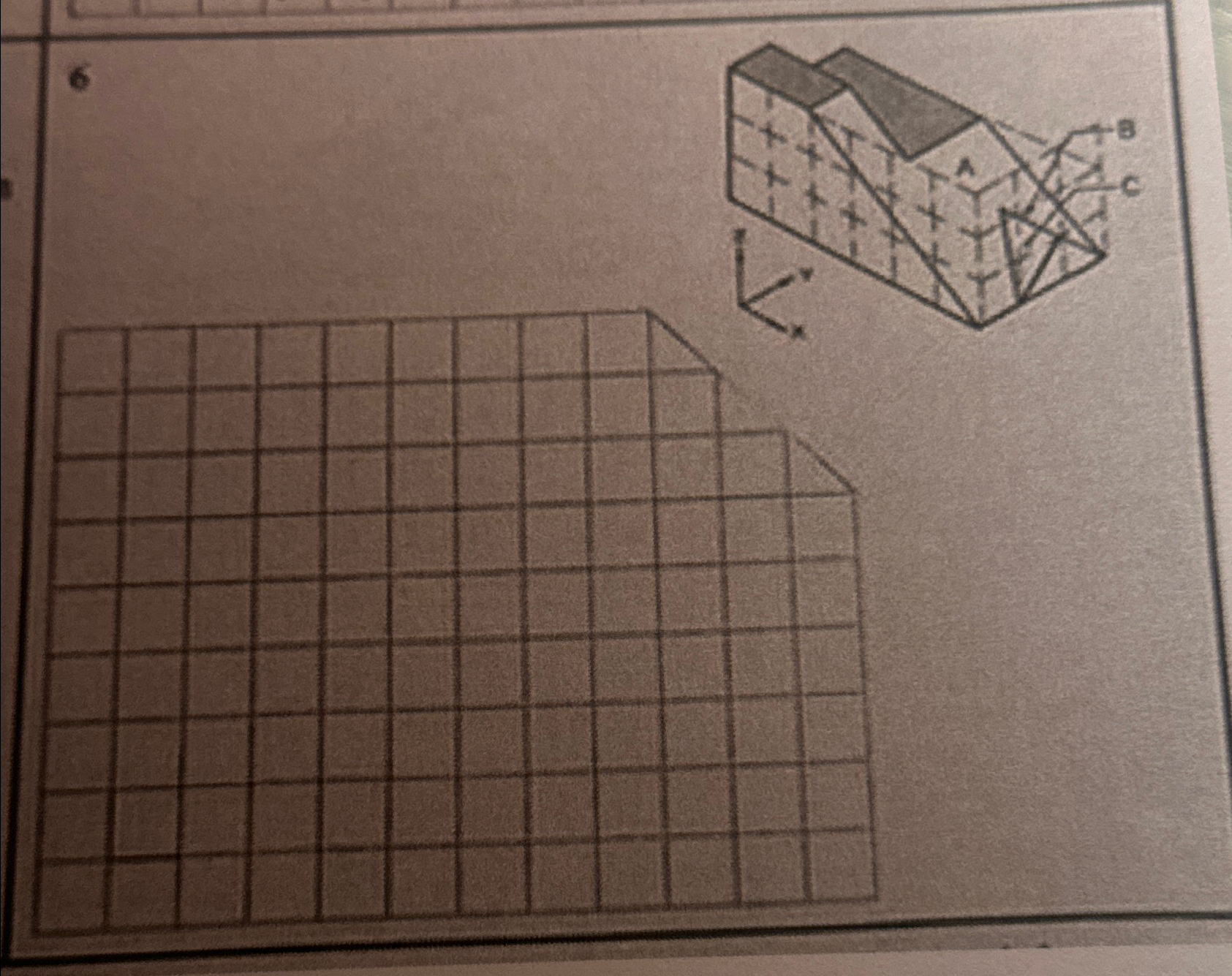 Solved Draw the top, front, and side view using third-angle | Chegg.com