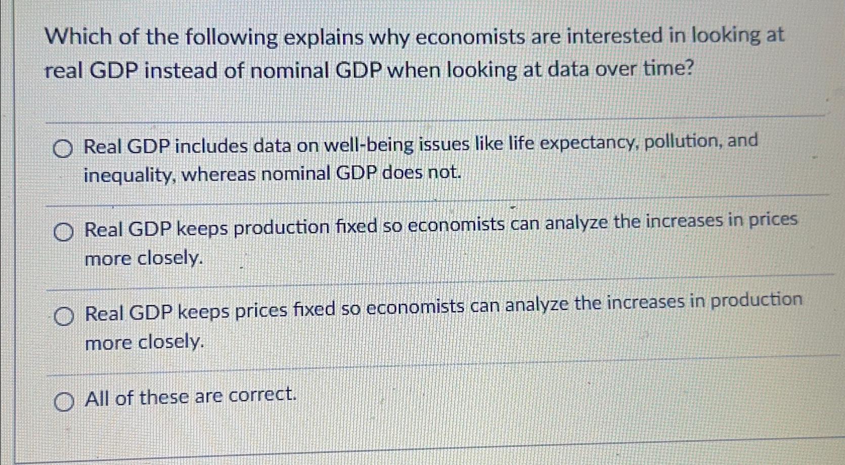 Solved Which of the following explains why economists are | Chegg.com