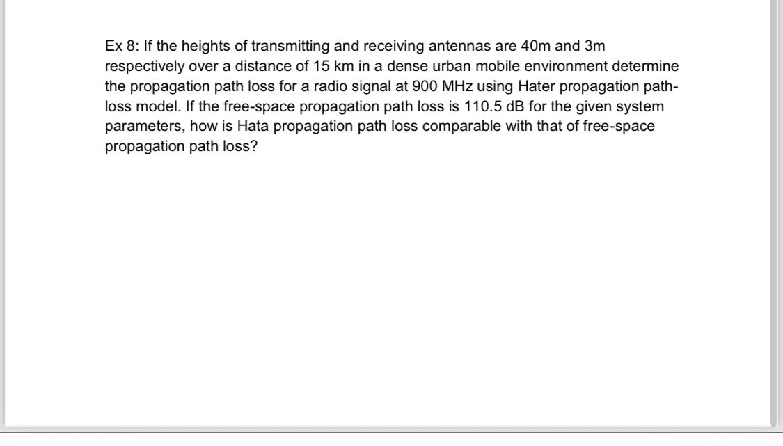 Solved Ex 8: If the heights of transmitting and receiving | Chegg.com