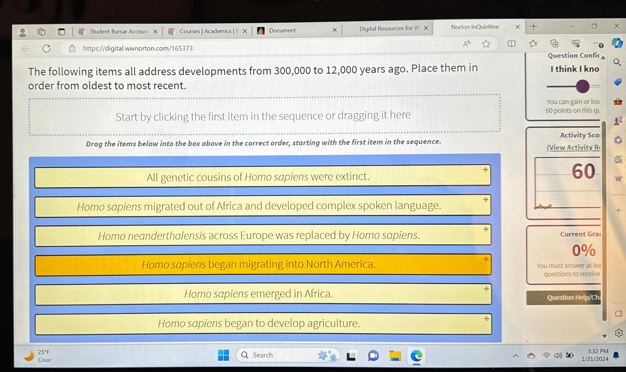 Solved The following items all address developments from | Chegg.com