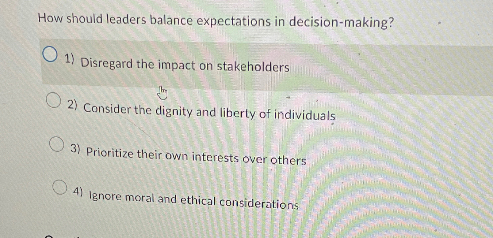 Solved How should leaders balance expectations in | Chegg.com