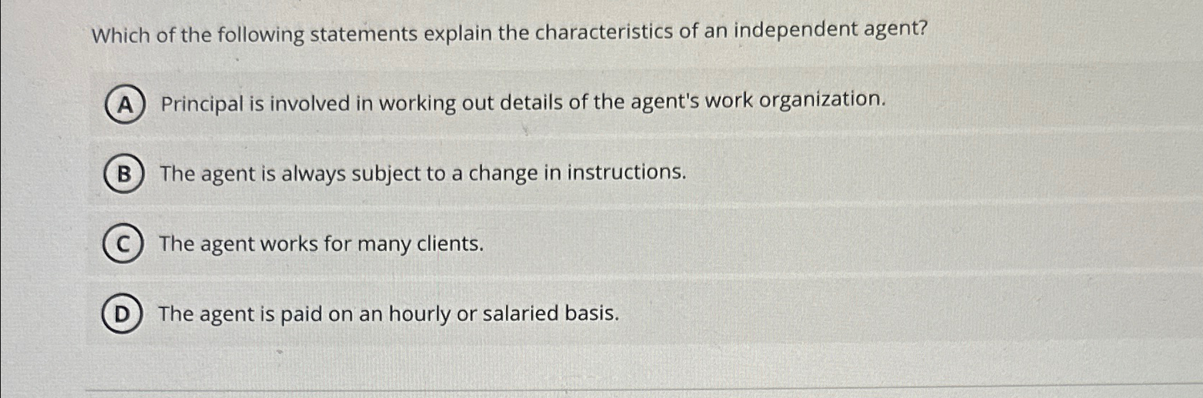 Solved Which of the following statements explain the | Chegg.com