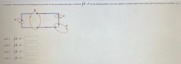 Solved A current flows around the rectangular loop shown in | Chegg.com