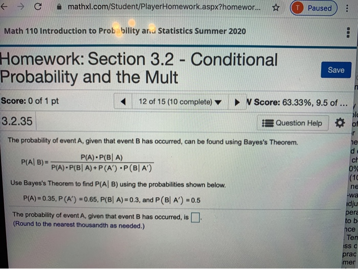 Solved mathxl.com/Student/PlayerHomework.aspx?homewor... ☆ T | Chegg.com