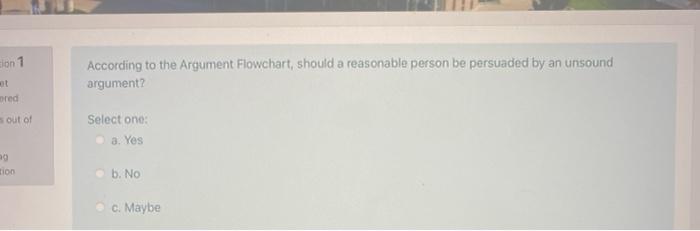 Solved on 1 According to the Argument Flowchart, should a | Chegg.com