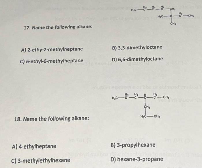 Solved 15. What is the formula of the following compound? A) | Chegg.com