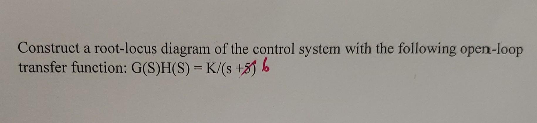 Solved Construct a root-locus diagram of the control system | Chegg.com