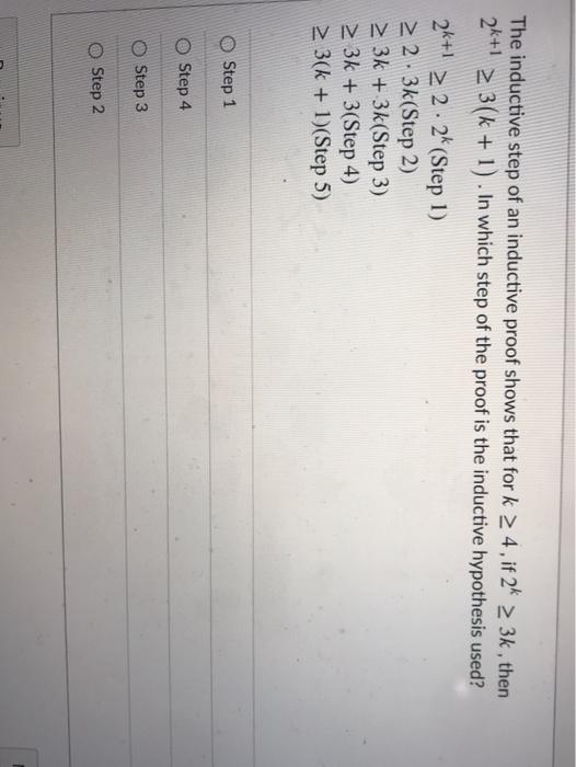 Solved The inductive step of an inductive proof shows that | Chegg.com