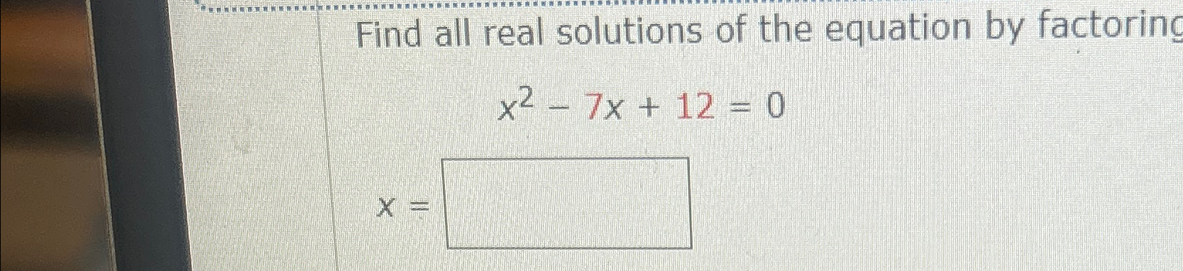 Solved Find all real solutions of the equation by | Chegg.com