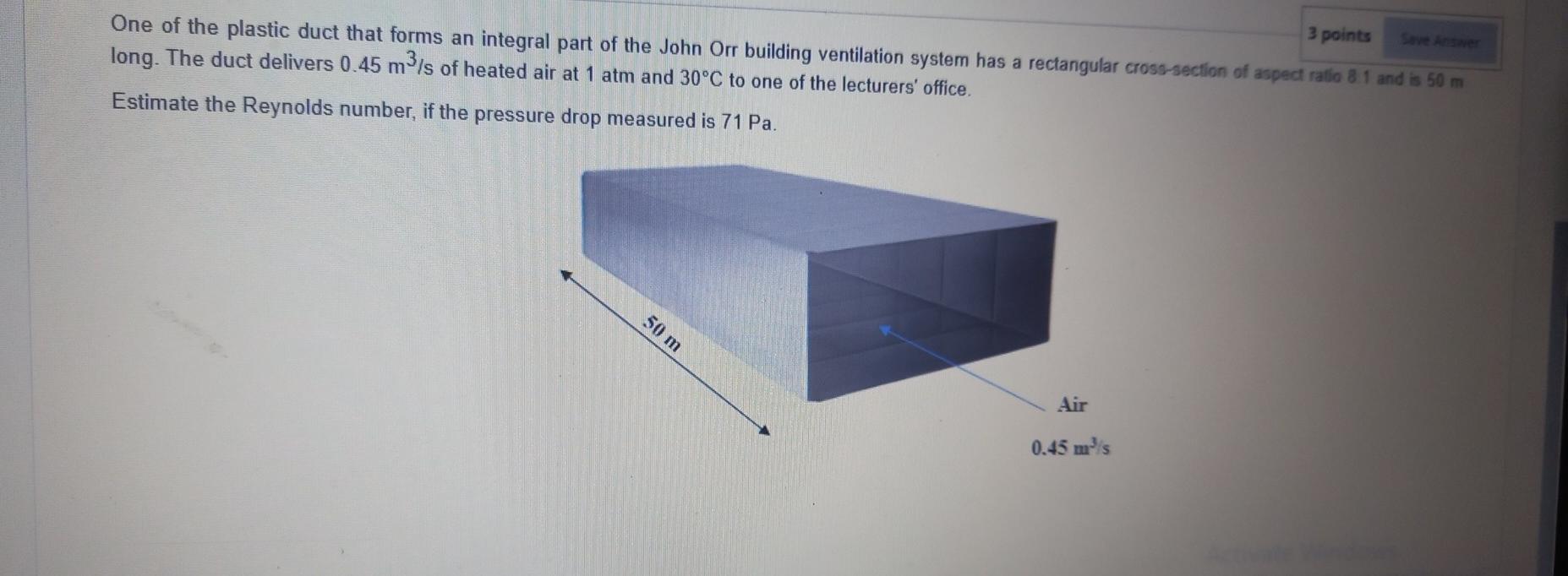 Solved 3 points One of the plastic duct that forms an | Chegg.com