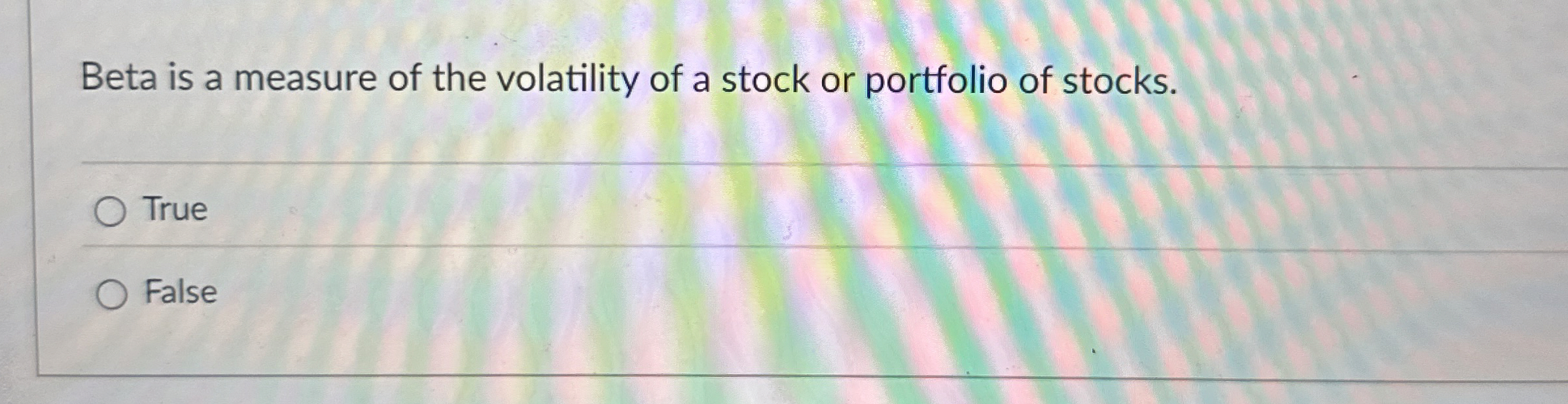 High Quality SOLUTION Beta is a measure of the volatility of a stock or ...