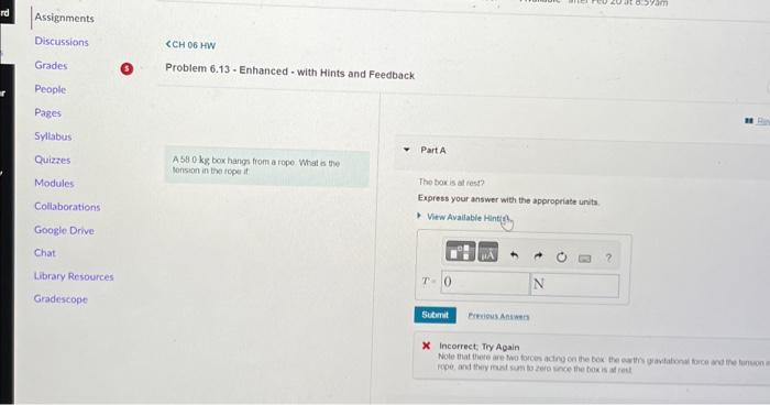 Solved Problem 6.13 - Enhanced - with Hints and Feedback. | Chegg.com