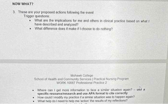 Solved "The What?" Model of Structured Reflection (Driscoll, | Chegg.com