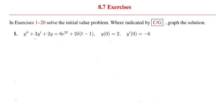 Solved In Exercises 1-20 solve the initial value problem. | Chegg.com