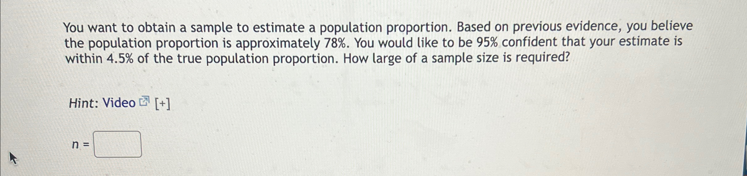 Solved You want to obtain a sample to estimate a population | Chegg.com