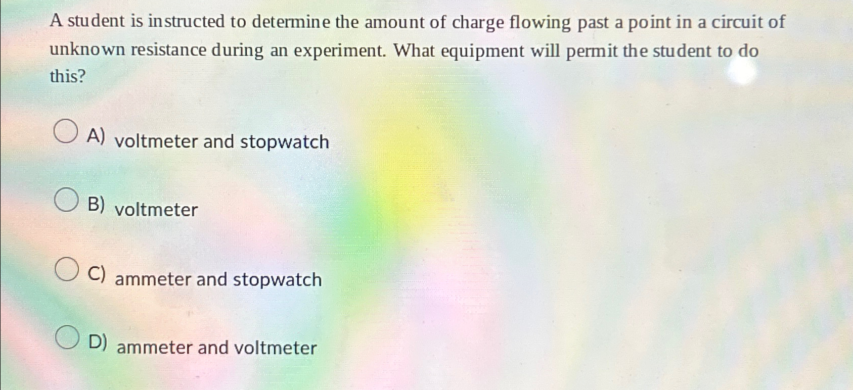 Solved A student is instructed to determine the amount of | Chegg.com